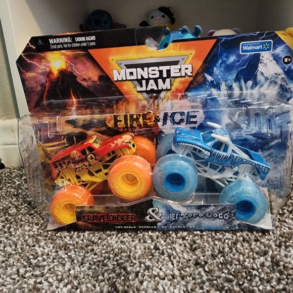 monster jam | Toys | Monster Jam Fire And Ice Grave Digger El Toro Loco ...